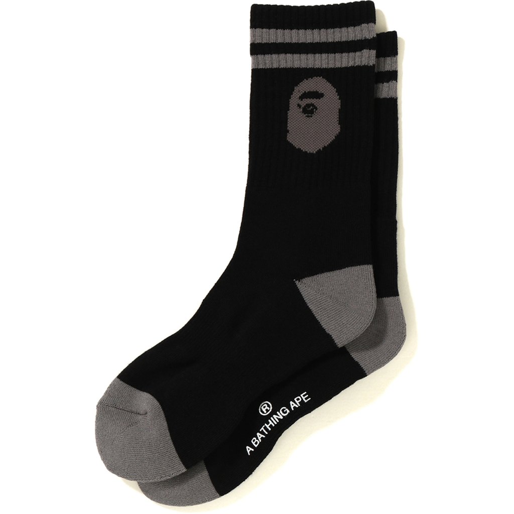 BAPE Ape Head Socks Black - Novelship