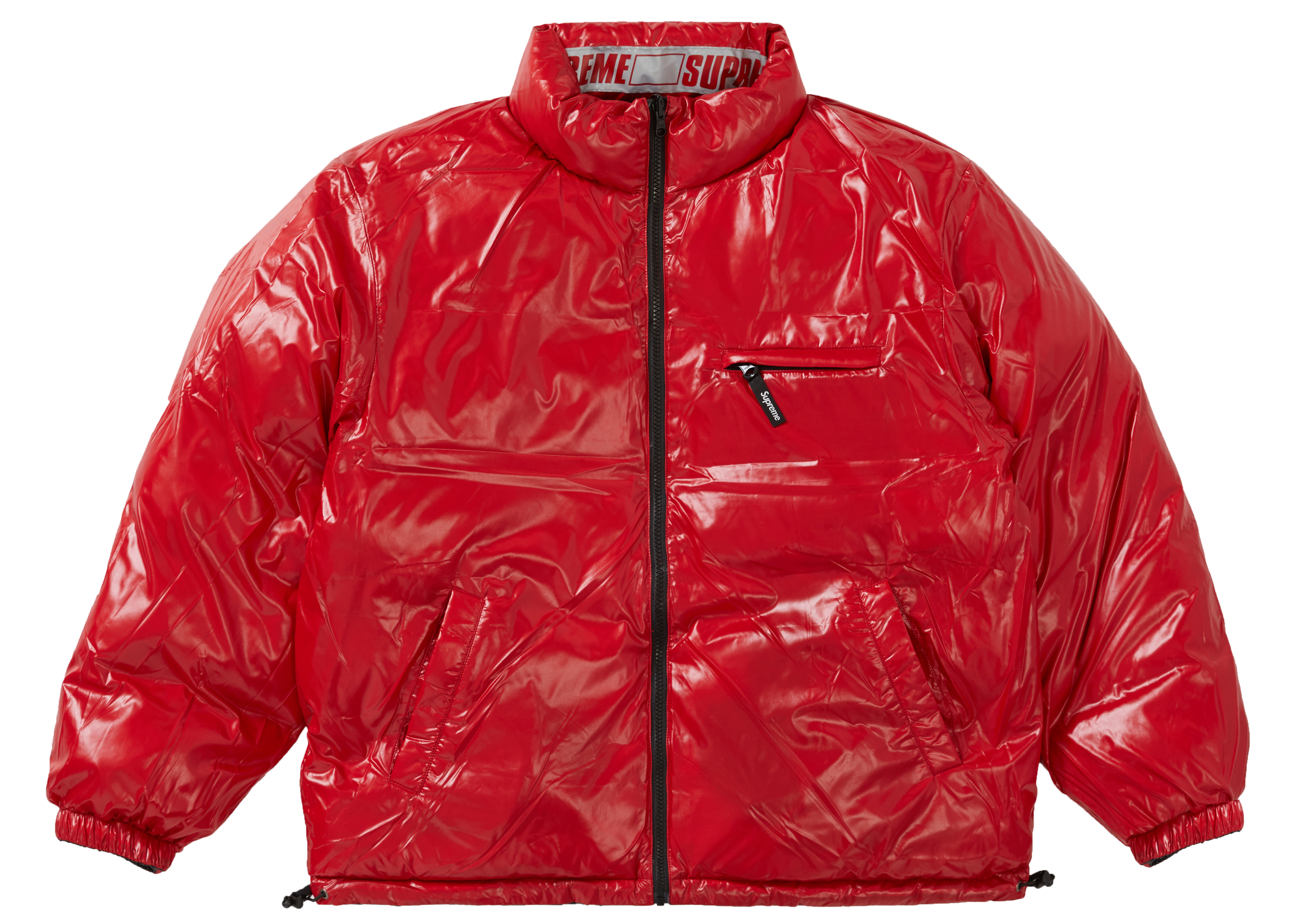 Supreme Shiny Reversible Puffy Jacket Red - Novelship